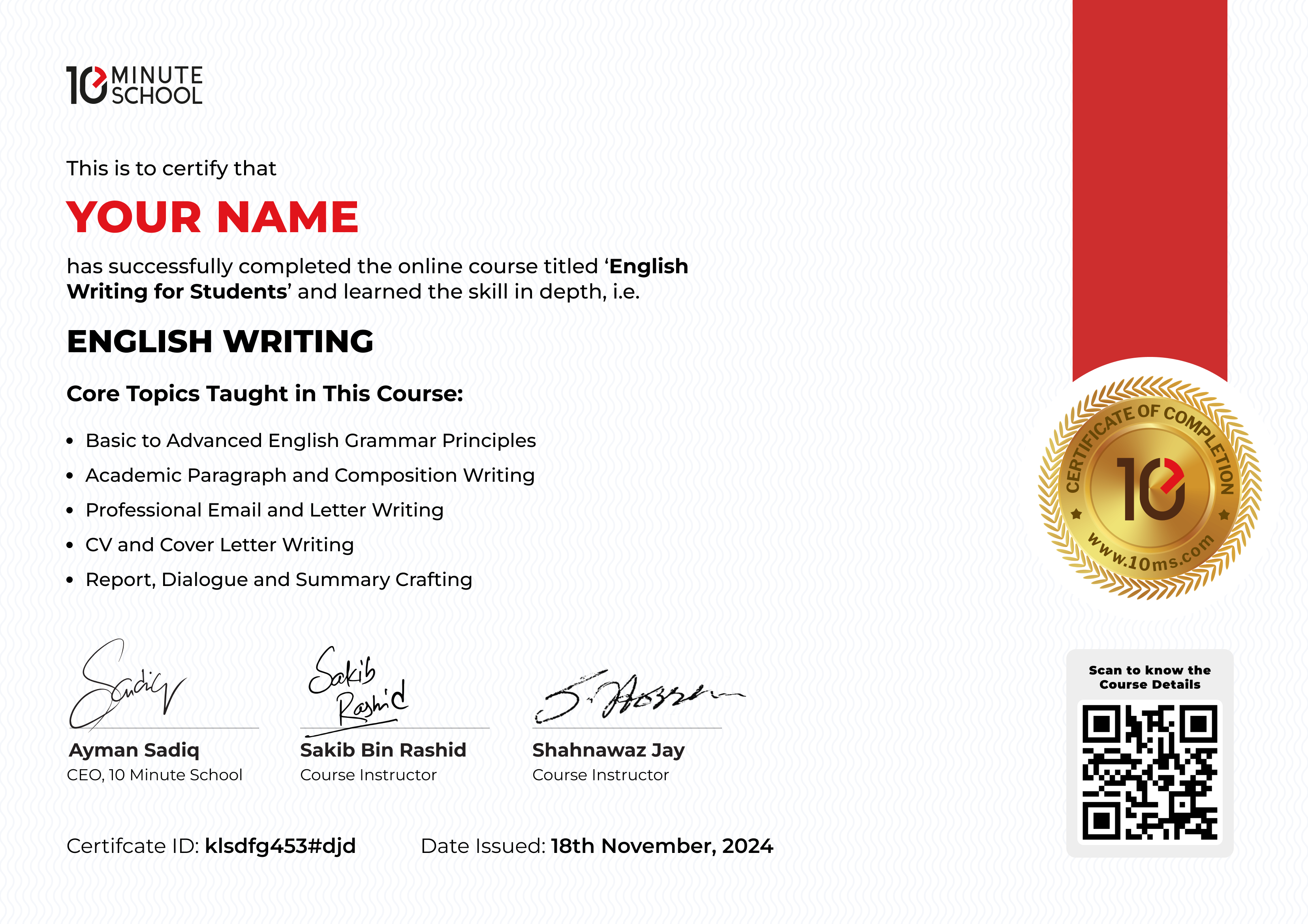 Best English Writing Course for Students - Learn English Writing